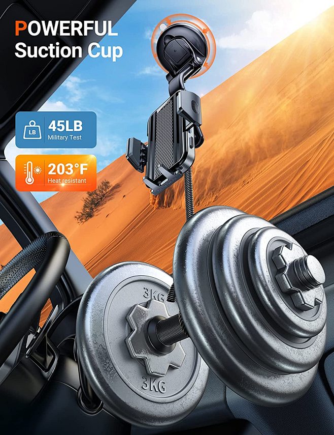 Amazon.com: TORRAS Car Phone Holder Mount, [Ultra-HeatProof & Safe ...