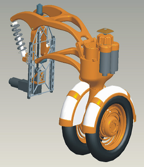 Wheel module with suspension of chariot