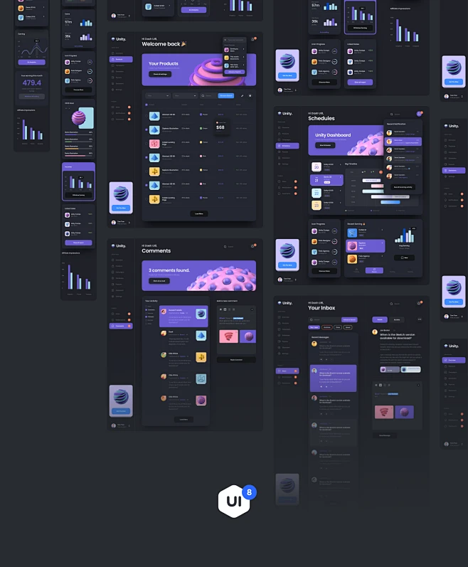 Figma Resources : Unity is a clean and minimal production-ready ...