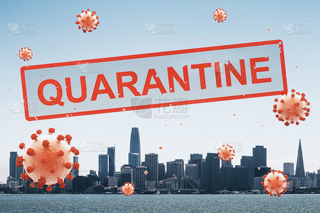 概念城市因隔离而关闭美国加州旧金山