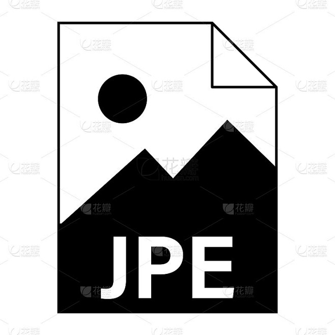 现代平面设计的JPE文件图标为web