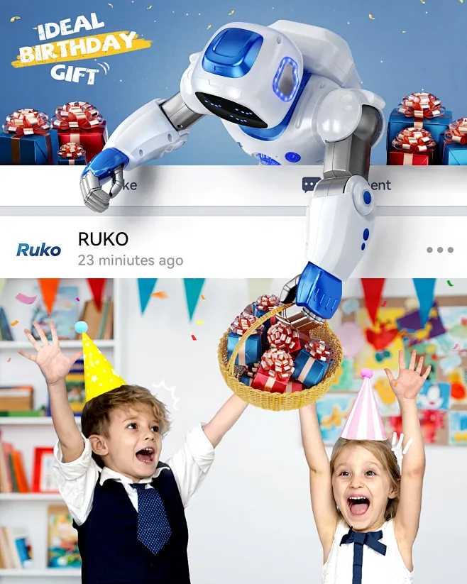 Amazon.com: Ruko 1088 Smart Robots for Kids, Large Programmable ...