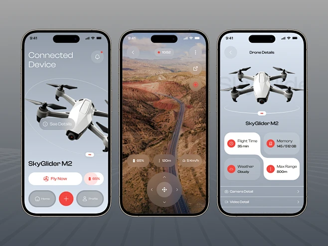 Drone Control App UI Concept by MQoS UI/UX for MultiQoS on Dribbble-花瓣网