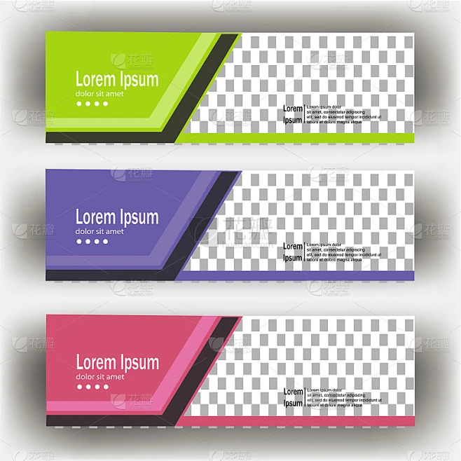 modern header banner template illustration vector素材-花瓣网