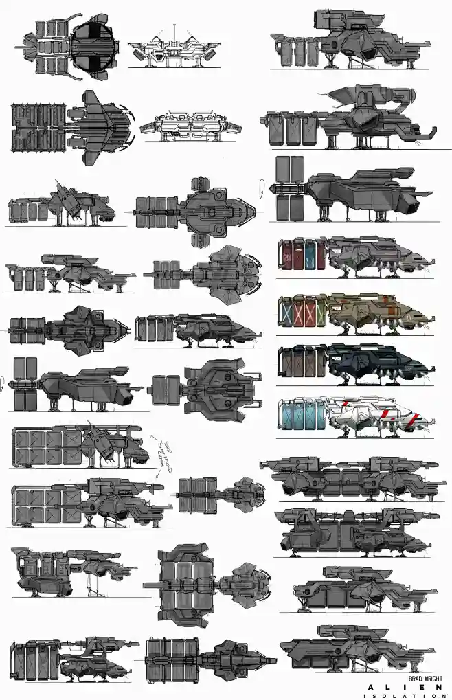 科幻飞船原画科幻载具原画科幻原画来自cgbook.cn (186)-花瓣网