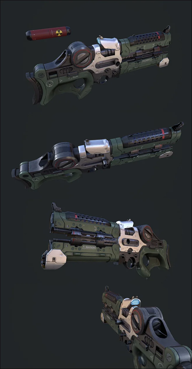 Laser rifle, Daniel Conroy : 3D model based on the concept by Kris ...