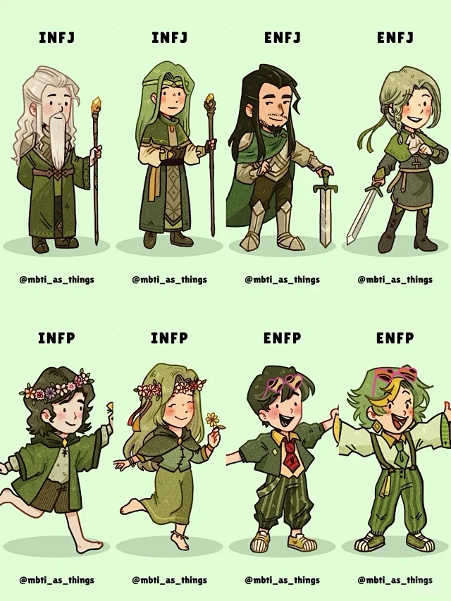 MBTI原创形象NF组（有彩蛋）