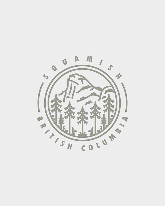 Squamish British Columbia logo Badge design.