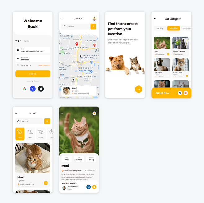 宠物app ui .fig素材下载