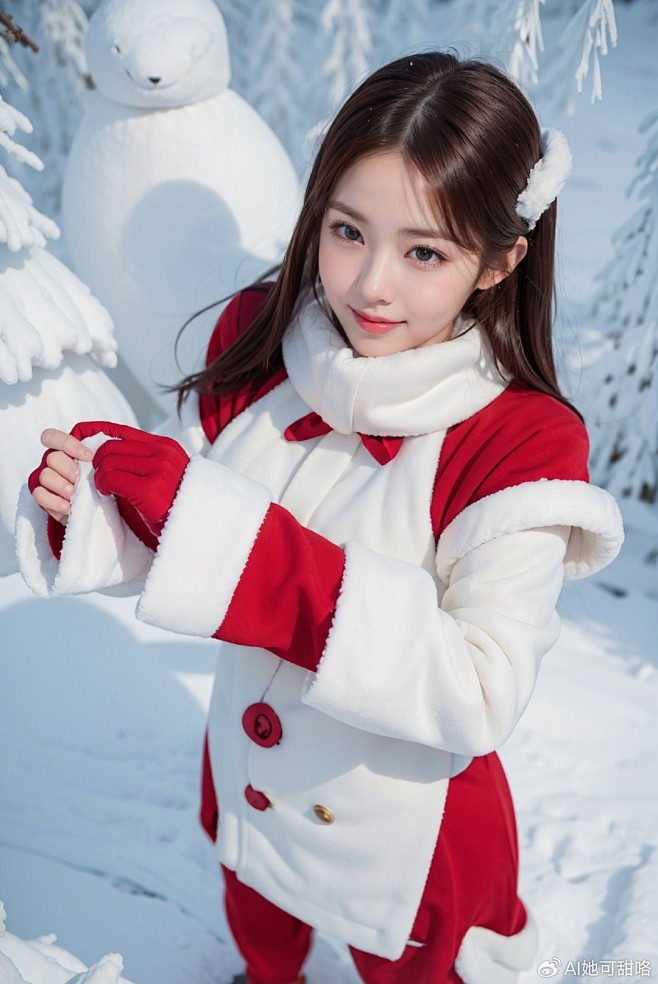 Leezi80-AI ART#ai绘画##ai美女#圣诞服140P，原图4K 3680*5504