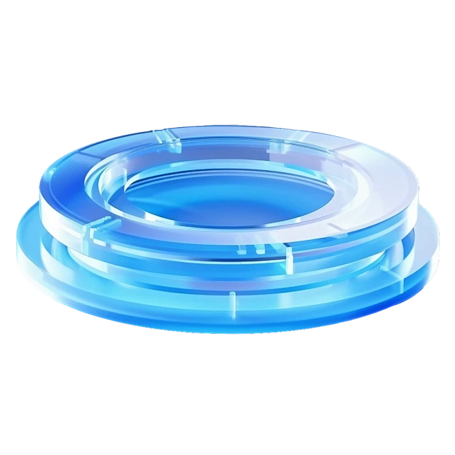 francisangela_circular_base_isometric_icon_blue_frostedglass_wh ...