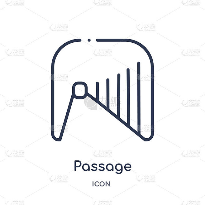 Linear passage icon from Architecture and travel o