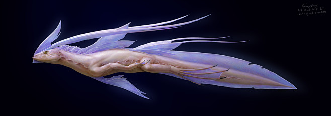 Fish-Hybrid Creature Concept