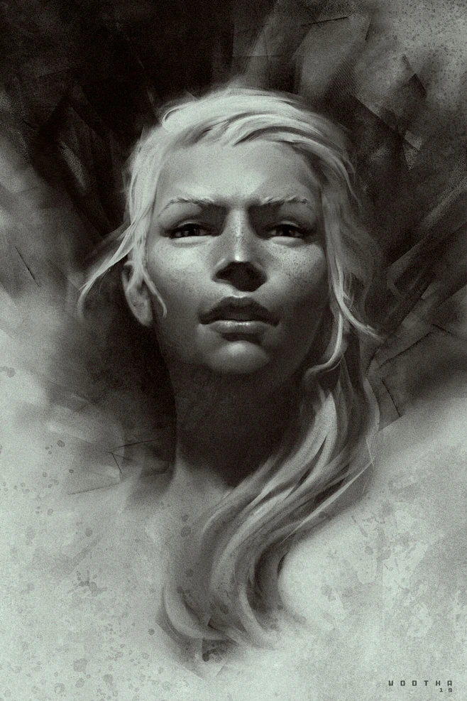 Charcoal Brushes Demo, Stéphane Wootha Richard : Retake of an old work ...