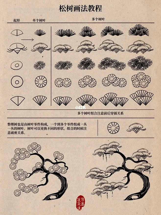 松树画法教程