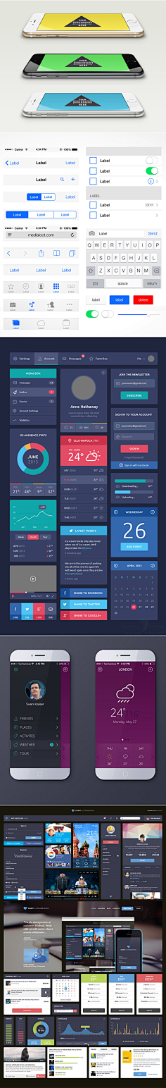 P-平面-数据可视化-花瓣网|陪你做生活的设计师 | icon图标扁平化按钮控件进度条PSD合集 — 酷站百分百，好资源分享！