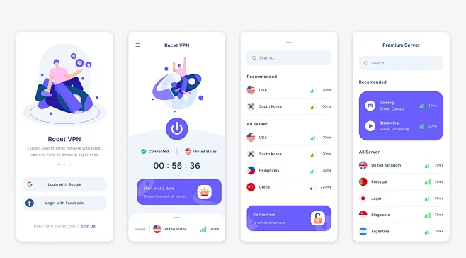 app uiUI设计VPN界面设计-花瓣网