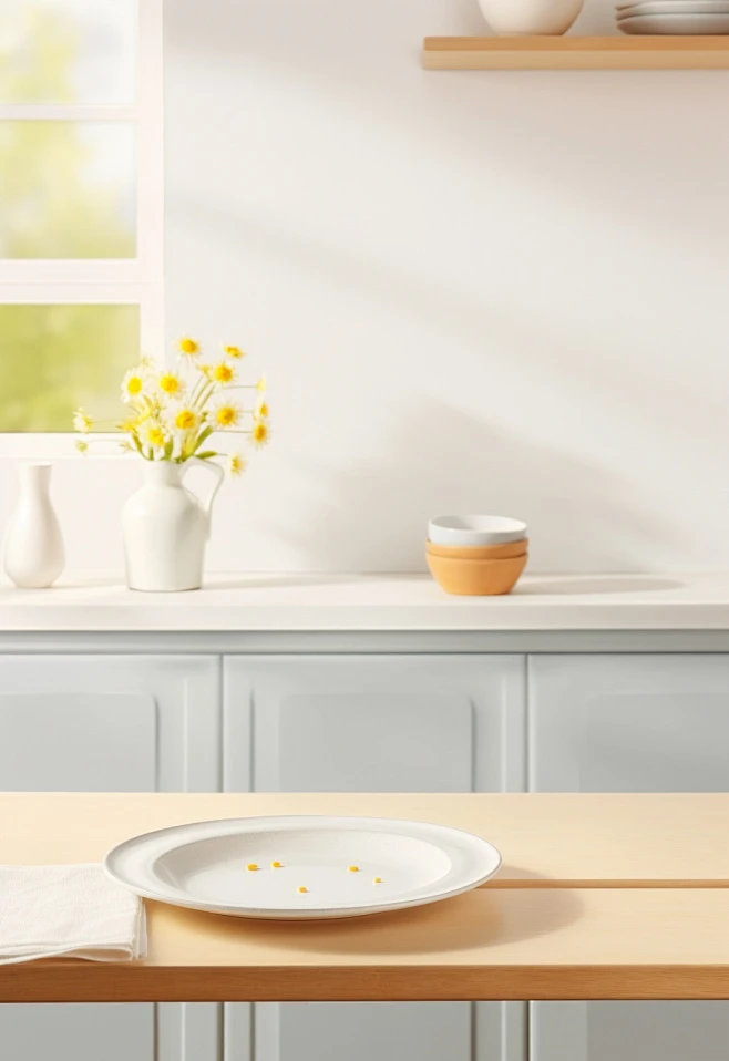 Dining table, still life photography, simple and clean kitchen ...
