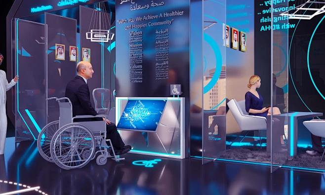 DHA career dubai booth Stand Kiosk coca pepsi 3D design-花瓣网