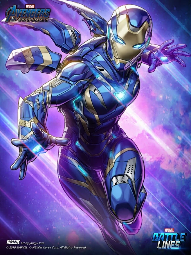 Marvel Battle Lines Artwork - Rescue (EndGame), HAJE 714 : Marvel Battle Lines Artwork - Rescue ...