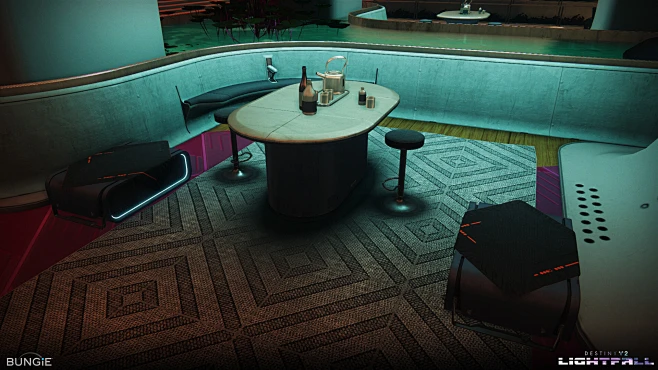 Destiny 2: Lightfall | Neomuna Nightclub Detail-Props-花瓣网