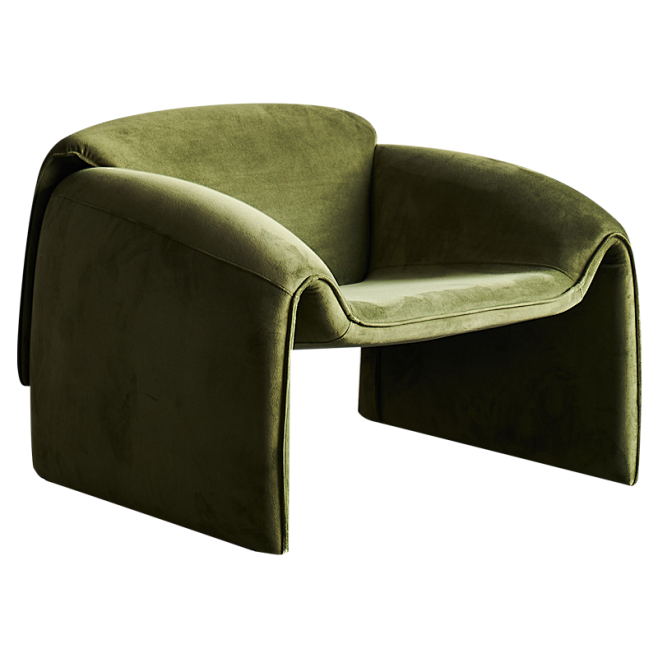 LLYARSS利亚斯/休闲椅/现代轻奢/布艺/双色绒布/单人沙发/DBR-tmall.com天猫