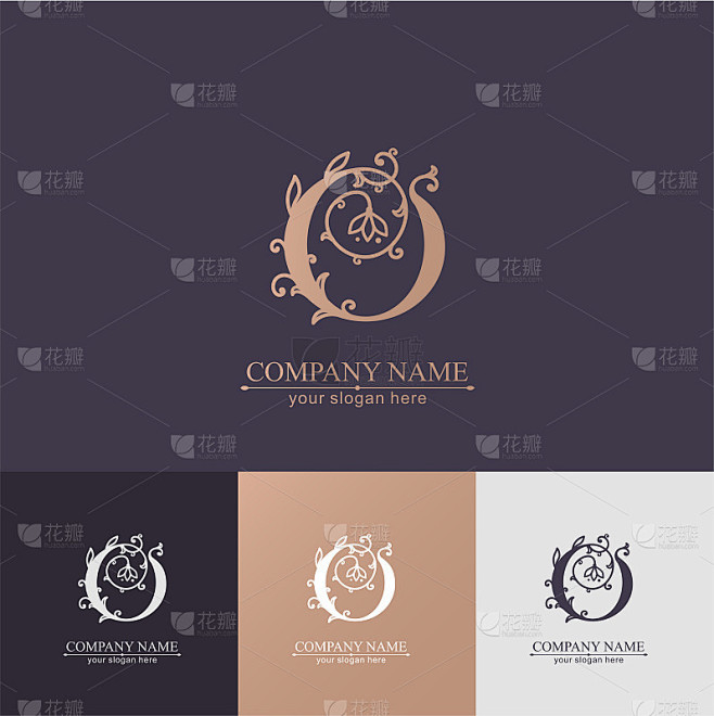 Premium Vector O标志。Monnogram。精英公司的个人标志或标志。