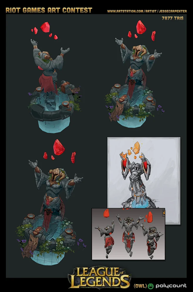 Riot Art Contest - Final Turret Presentation Zbrush Sculpt, Jesse ...