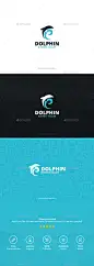 其中包括图片：dolphin logo design-花瓣网