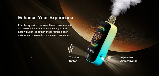 Enhance Your Experience Effortlessly switch between three power modes ...