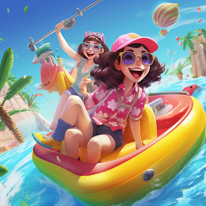 ilikedq_a_cartoon_scene_of_the_kids_riding_on_a_square_banana_b_8817b96b-c626-4667-88a1-c62778d00826