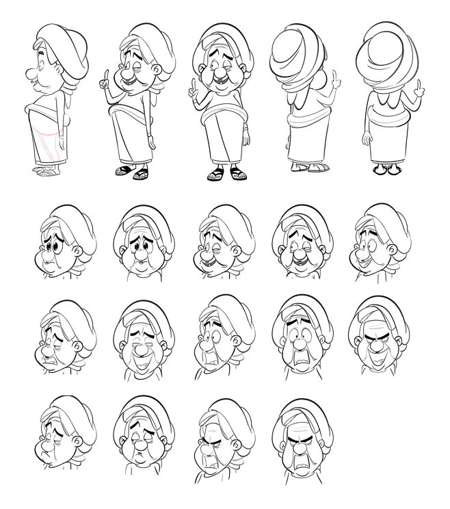 Arab characters art direction Character design character turnaround ...