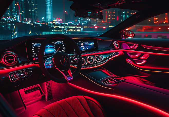 freeman274463_Dark_interior_of_a_Mercedes-Benz_S63_with_red_neo ...