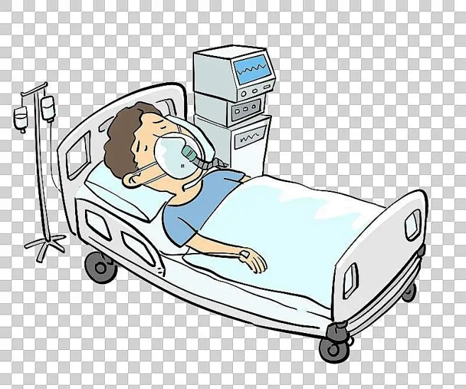 躺在ICU病床上的患者图片下载