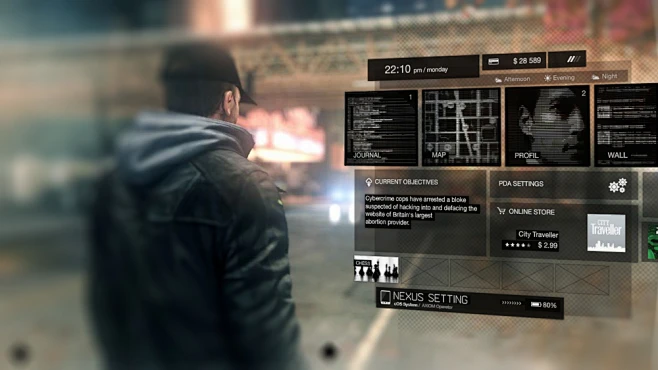 WATCH_DOGS UI/UX-花瓣网