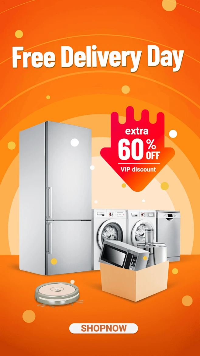 Free Delivery Day Home Electronics Sale Promotion Story素材-花瓣网