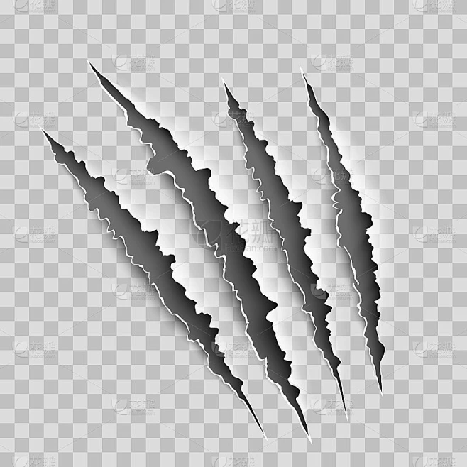 Claws scratches. Wild animal claws scratch texture素材-花瓣网