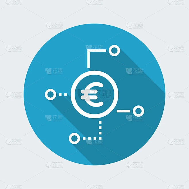Euro financial network icon素材-花瓣网