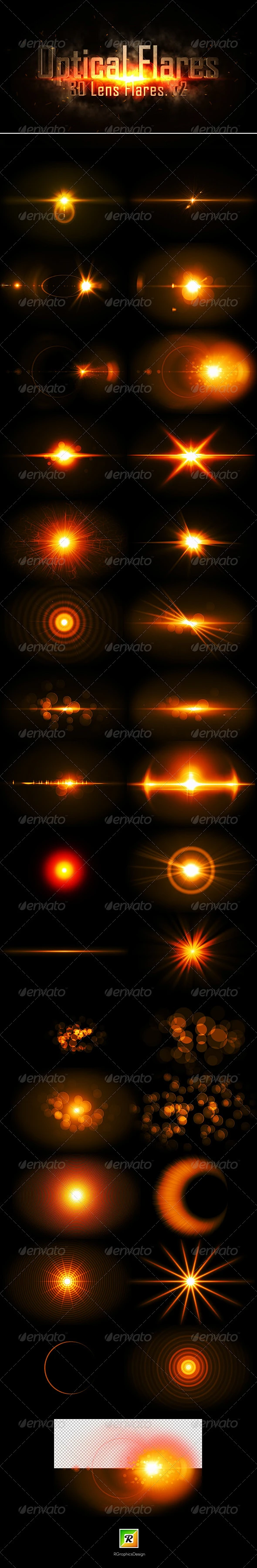 Optical Flares - 30 Lens flares .v2 by R-DESIGNER-花瓣网