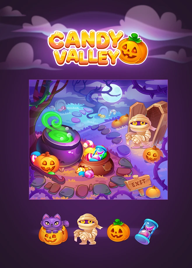 Halloween in "Candy Valley" : Halloween Bonus Location in Candy Valley ...