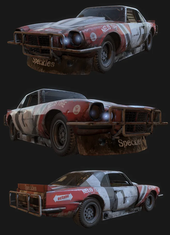 Derby car - marmoset viewer, Hugo Beyer : Blockout model by Kenneth ...
