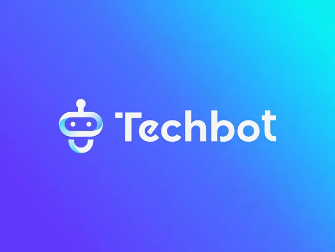 Modern Techbot logo design for Ai Robot Technology-花瓣网
