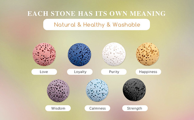 each stone has its own meaning
