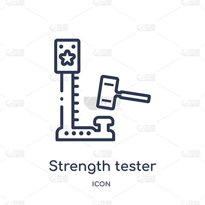 Linear strength tester icon from Circus outline co
