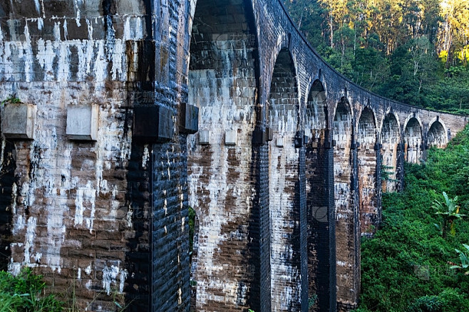 著名的Demodara九拱桥。艾拉,斯里兰卡。