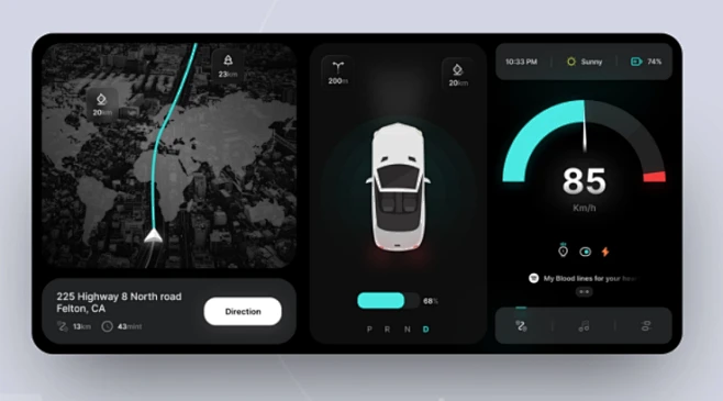 Car UI Dashboard Design by uiamjad ️ for Piqo Design on Dribbble-花瓣网