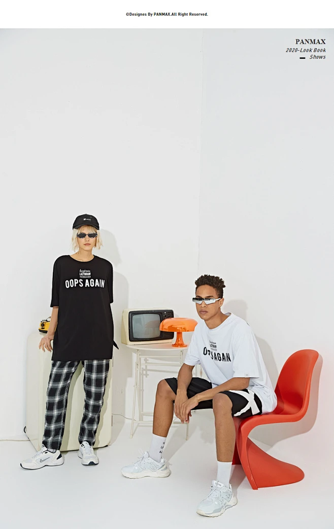 PANMAX加大码2020夏季潮牌黑白色字母半袖微胖子男装情侣短袖T恤-tmall.com天猫-花瓣网