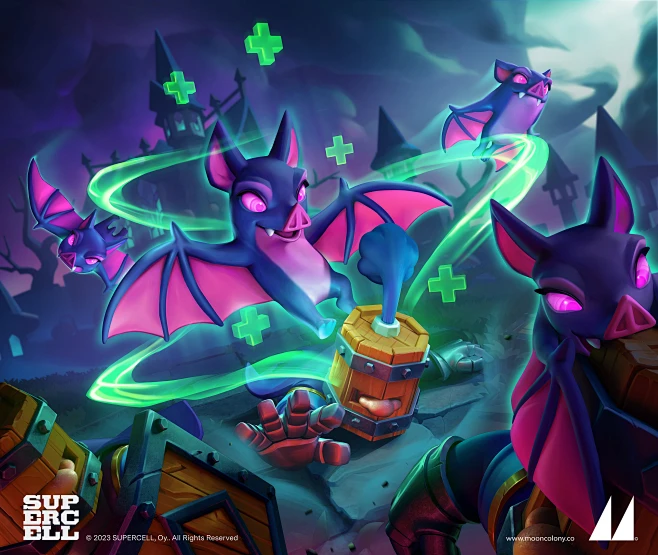 Clash Royale Key Art | Bats Evolution-花瓣网