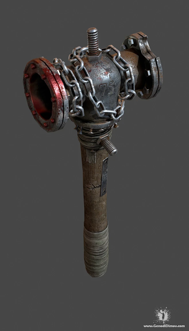 Post-Apocalyptic bloody hammer, Genadi Dimov : Weapon that i crated for ...