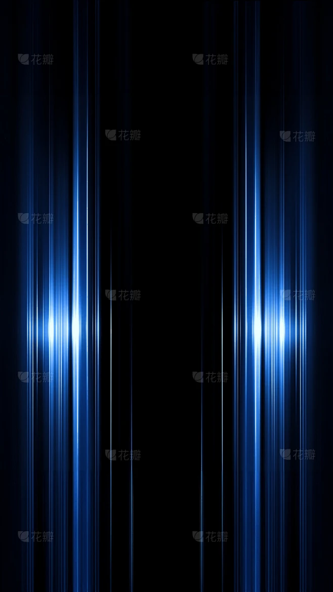 特效系列科技感蓝色直竖线发光背景素材-花瓣网